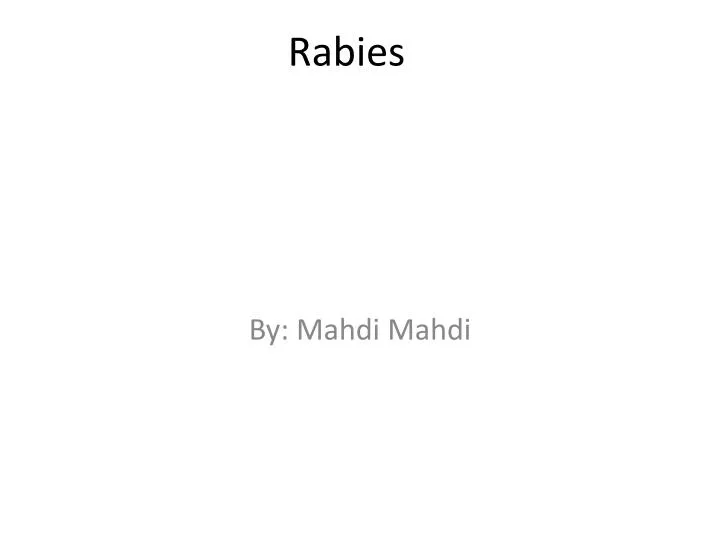 PPT - Rabies PowerPoint Presentation, free download - ID:2391284