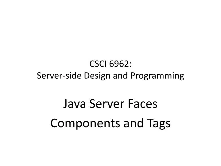 Ppt Csci 6962 Server Side Design And Programming Powerpoint Presentation Id2391417 3913