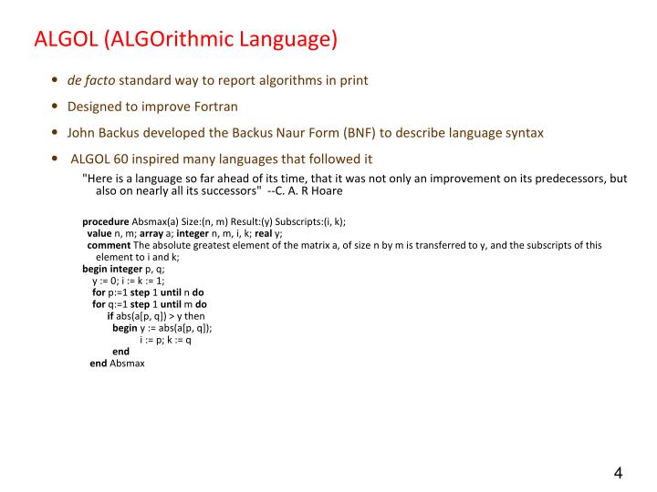 PPT - Programming language history PowerPoint Presentation - ID:2392177 PPT - Programming language history PowerPoint Presentation - ID:2392177