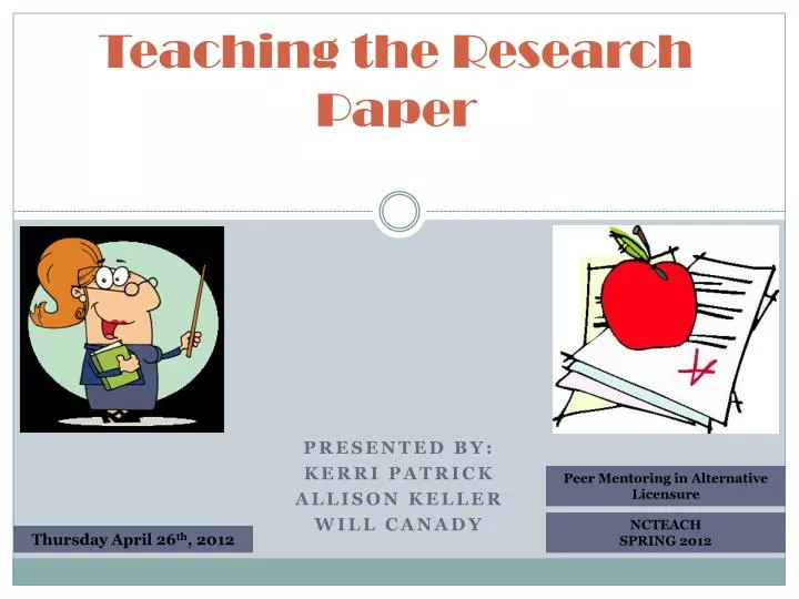 PPT - Teaching the Research Paper PowerPoint Presentation, free ...