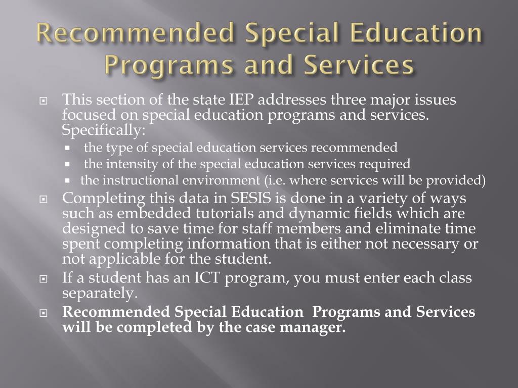 PPT - The Special Education Student Information System PowerPoint ...