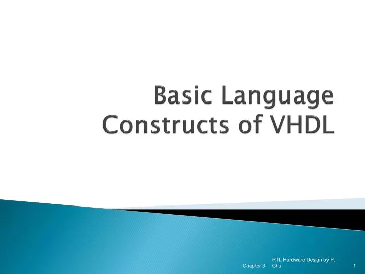 PPT - Basic Language Constructs of VHDL PowerPoint Presentation, free download - ID:2393593