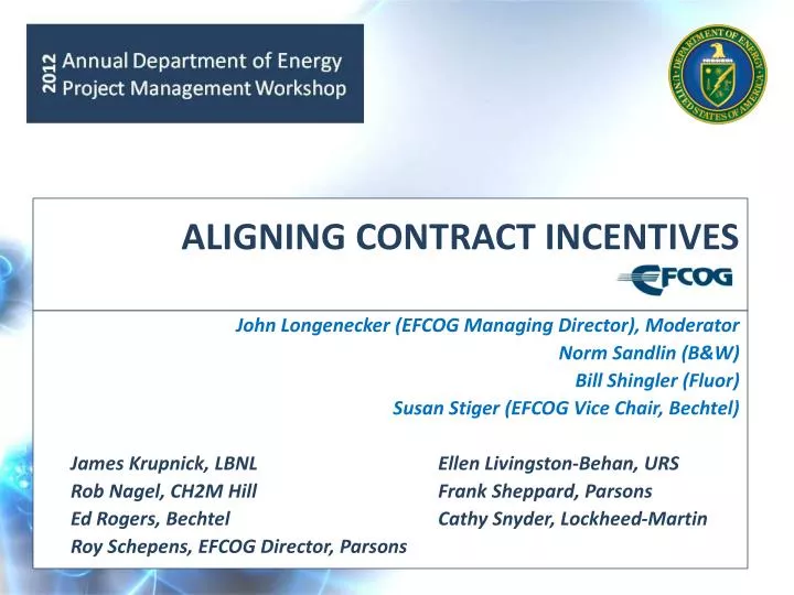 PPT - ALIGNING CONTRACT INCENTIVES PowerPoint Presentation, free ...