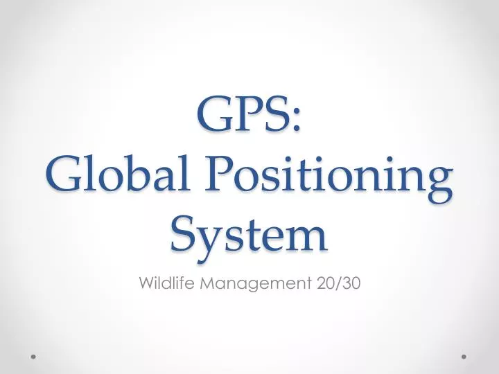 PPT - GPS: Global Positioning System PowerPoint Presentation, free ...