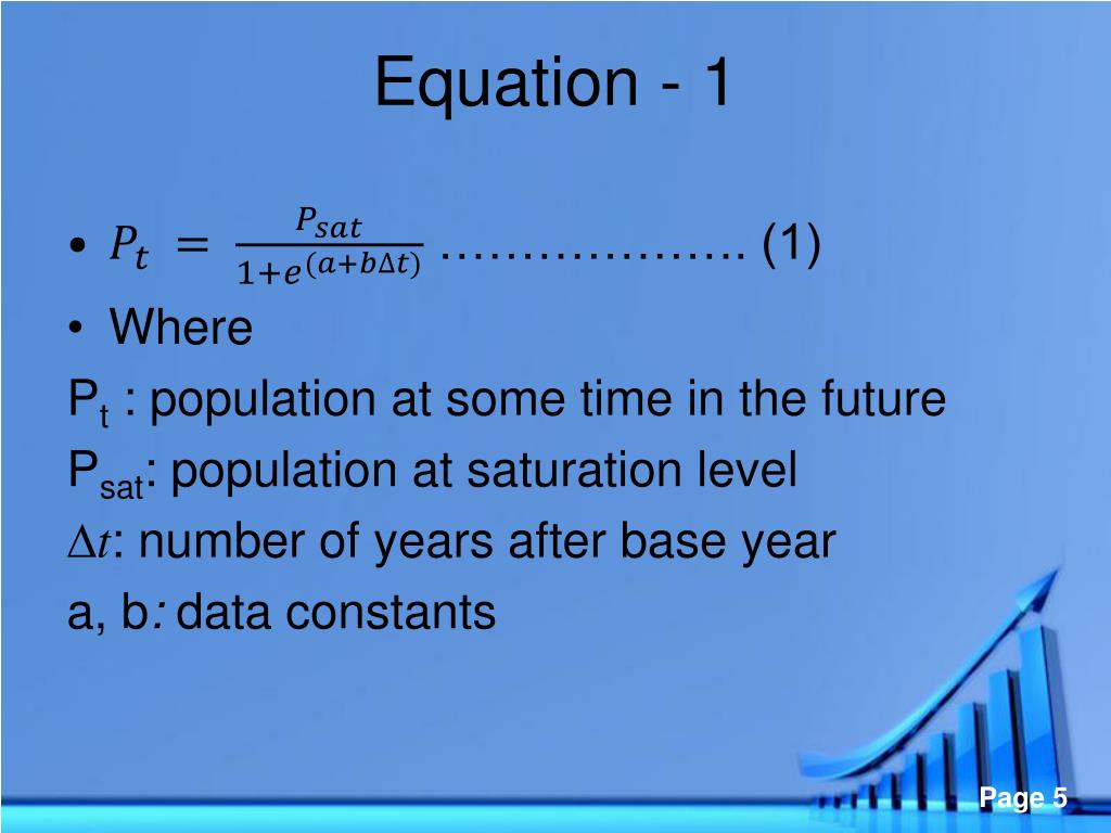 Ppt Population Forecasting Logistic Curve Method Powerpoint