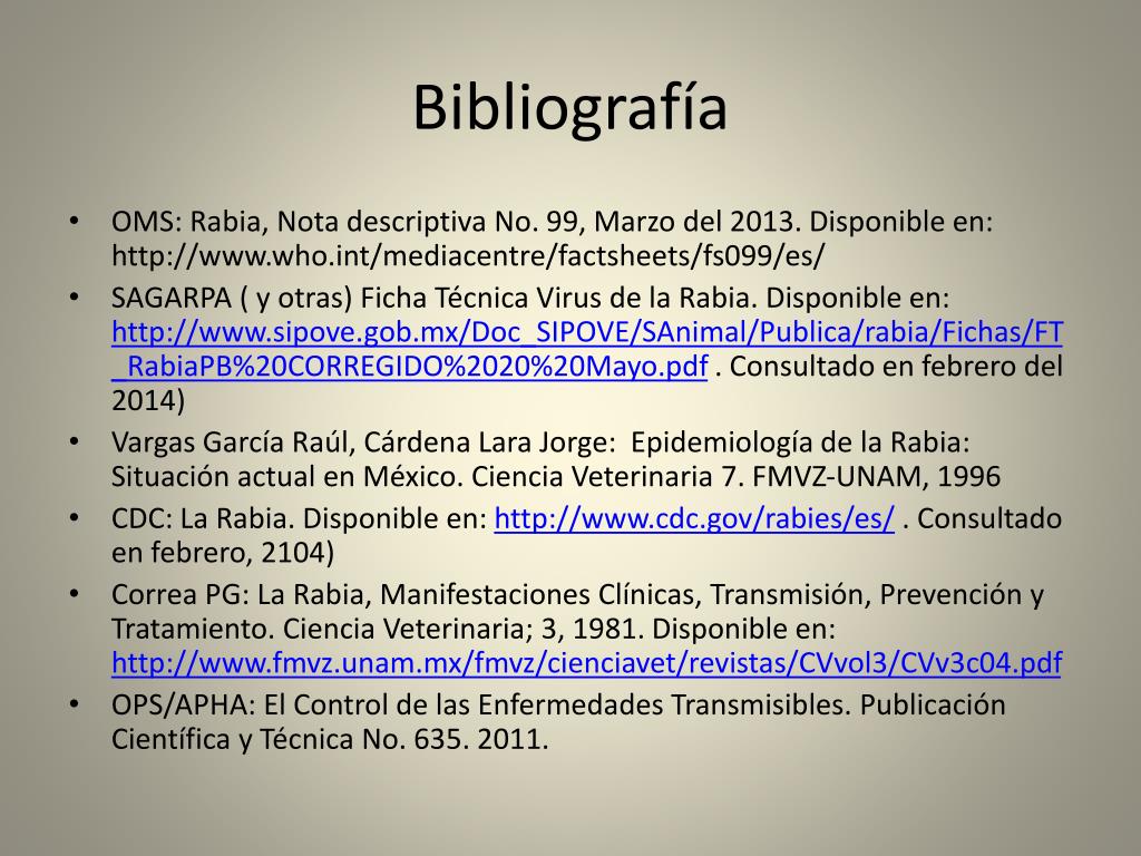 PPT - HISTORIA NATURAL DE LA RABIA PowerPoint Presentation, free ...