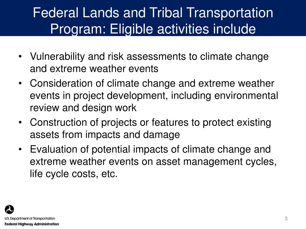 PPT - FHWA Climate Change Adaptation Activities and F unding ...