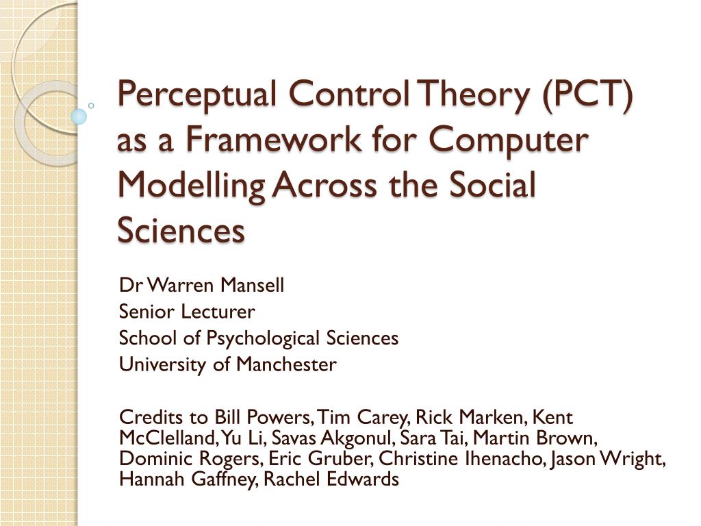 PPT - Dr Warren Mansell Senior Lecturer School of Psychological ...