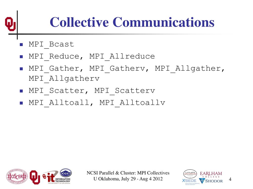 Ppt Introduction To Parallel Programming And Cluster Computing Mpi Collective Communications
