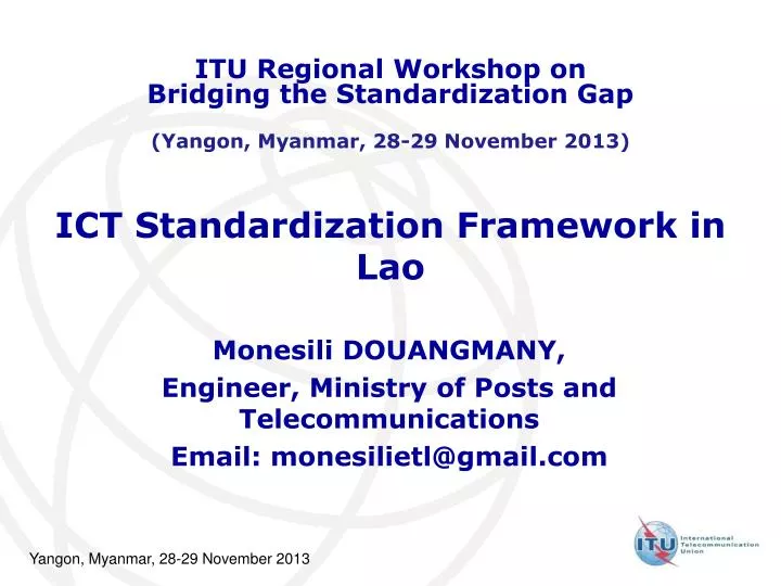 PPT - ICT Standardization Framework in Lao PowerPoint Presentation ...