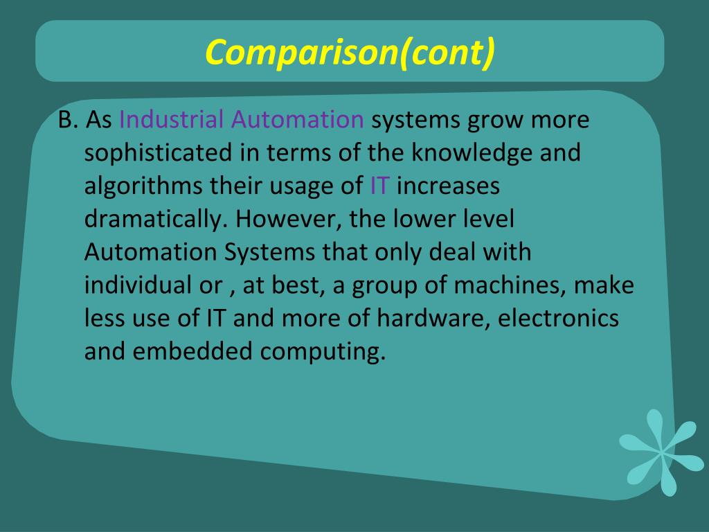 PPT - Industrial automation vs. industrial control vs. industrial IT ...