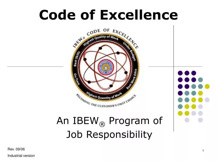PPT - Code of Excellence PowerPoint Presentation, free download - ID ...