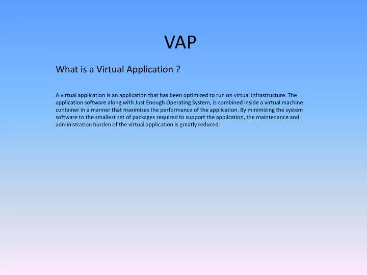 PPT - VAP PowerPoint Presentation, free download - ID:2396456