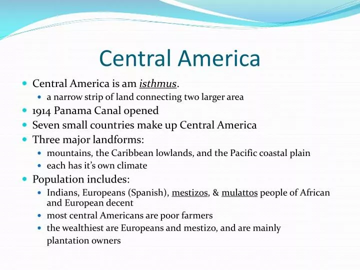 PPT - Central America PowerPoint Presentation, free download - ID:2396632