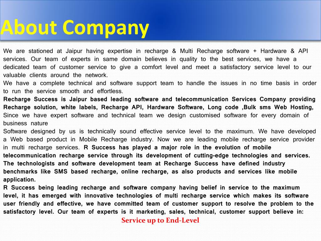 PPT - Welcome 2 Recharge Success India no 1 recharge Company PowerPoint ...