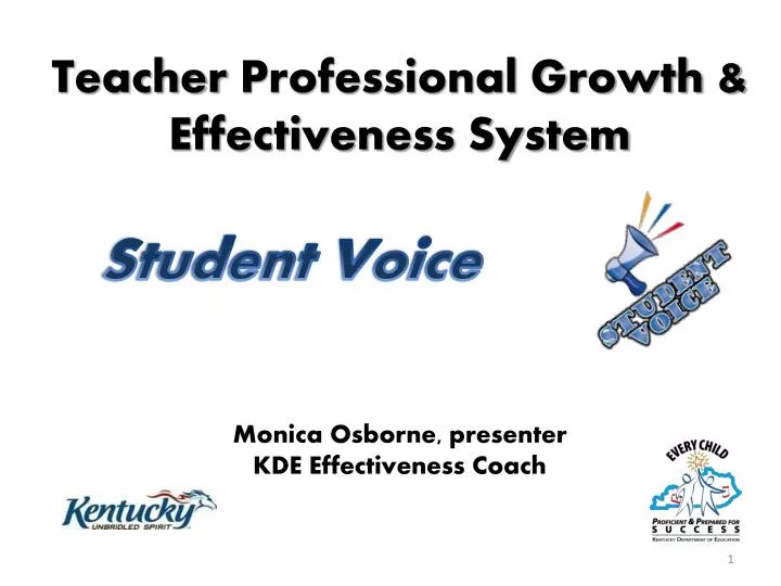 PPT - Teacher Professional Growth & Effectiveness System Monica Osborne ...