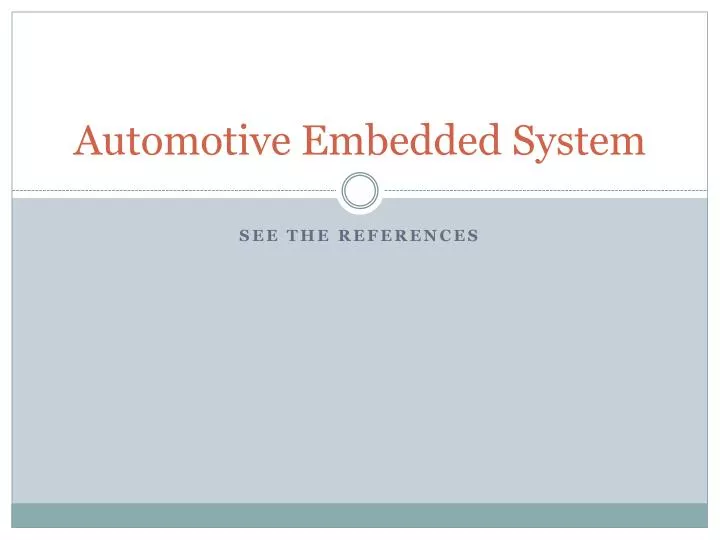 PPT - Automotive Embedded System PowerPoint Presentation, free download ...