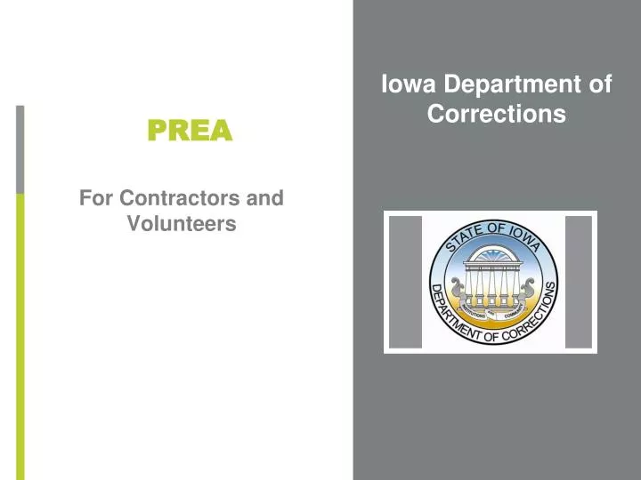 PPT - PREA PowerPoint Presentation, free download - ID:2397456