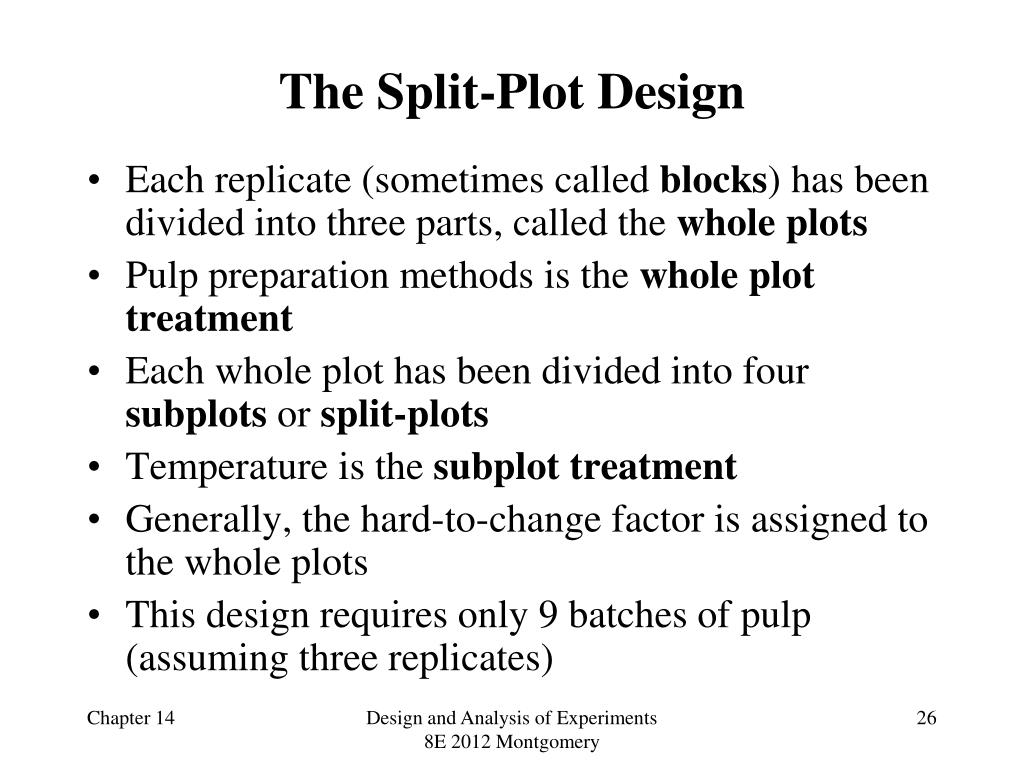 Ppt Design Of Engineering Experiments Nested And Split Plot Designs Powerpoint Presentation 6963
