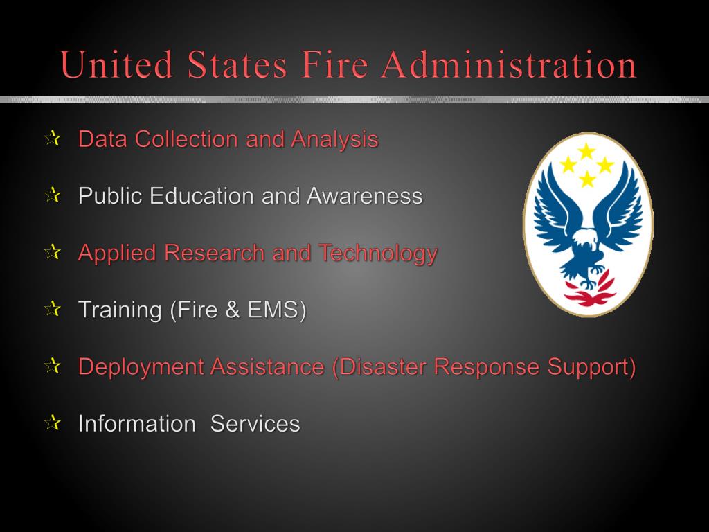 PPT - United States Fire Administration Fortified by History to Meet ...