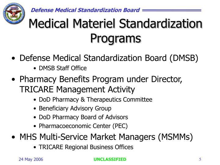 PPT - DoD Medical Materiel Standardization Programs PowerPoint ...