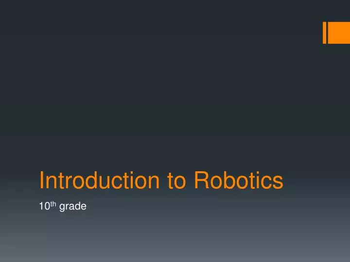 PPT - Introduction to Robotics PowerPoint Presentation, free download ...