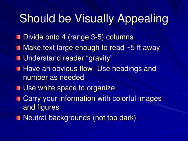 PPT - Characteristics of a Good Scientific Poster PowerPoint ...