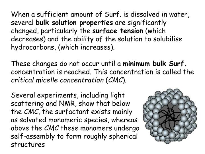 PPT - DETERMINATION OF THE CRITICAL MICELLE CONCENTRATION (cmc) OF SDS ...