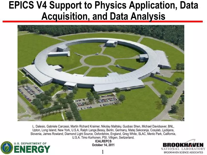 PPT - EPICS V4 Support to Physics Application, Data Acquisition , and ...