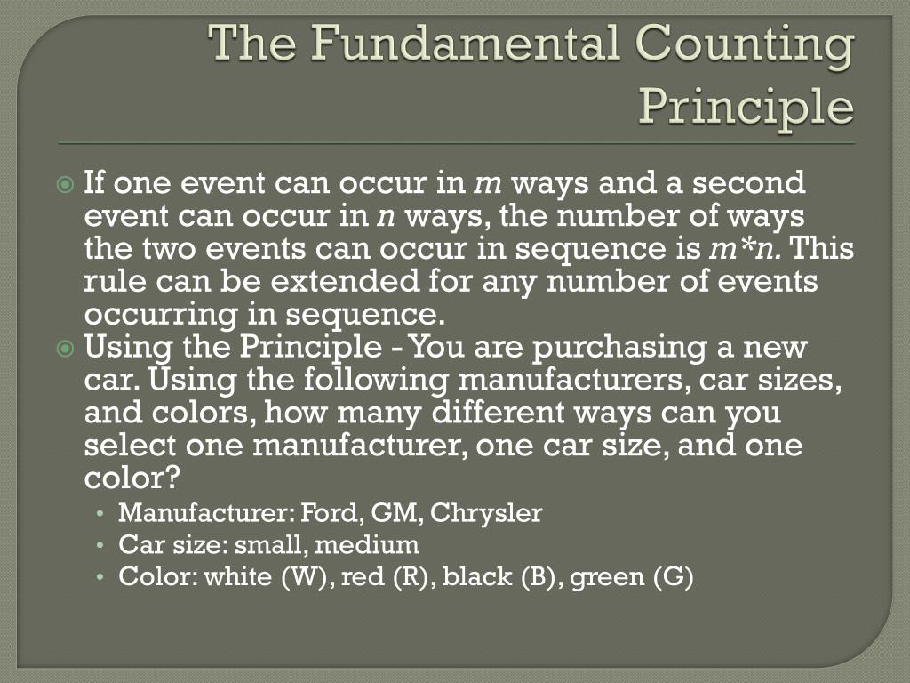 Ppt Counting Principles Powerpoint Presentation Free Download Id