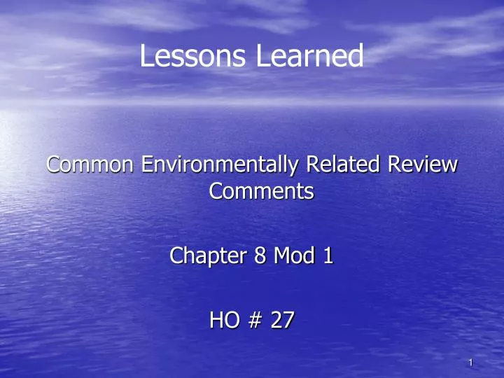 PPT - Lessons Learned PowerPoint Presentation, free download - ID:2399621