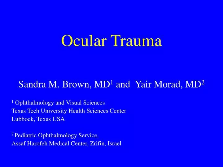 PPT - Ocular Trauma PowerPoint Presentation, free download - ID:2399670