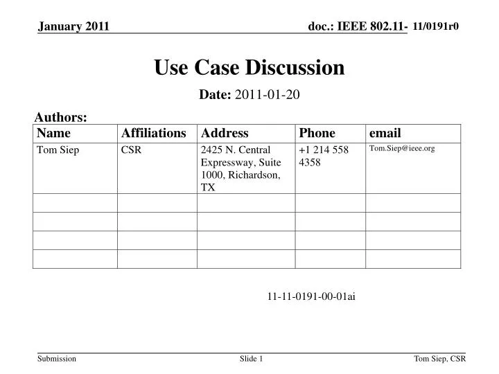 PPT - Use Case Discussion PowerPoint Presentation, free download - ID ...
