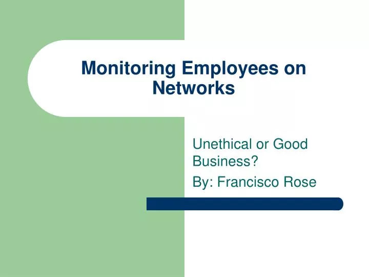 PPT - Monitoring Employees on Networks PowerPoint Presentation, free ...
