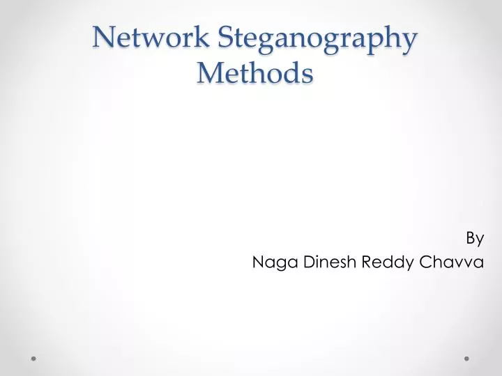 PPT - Network Steganography Methods PowerPoint Presentation, free download - ID:2400288