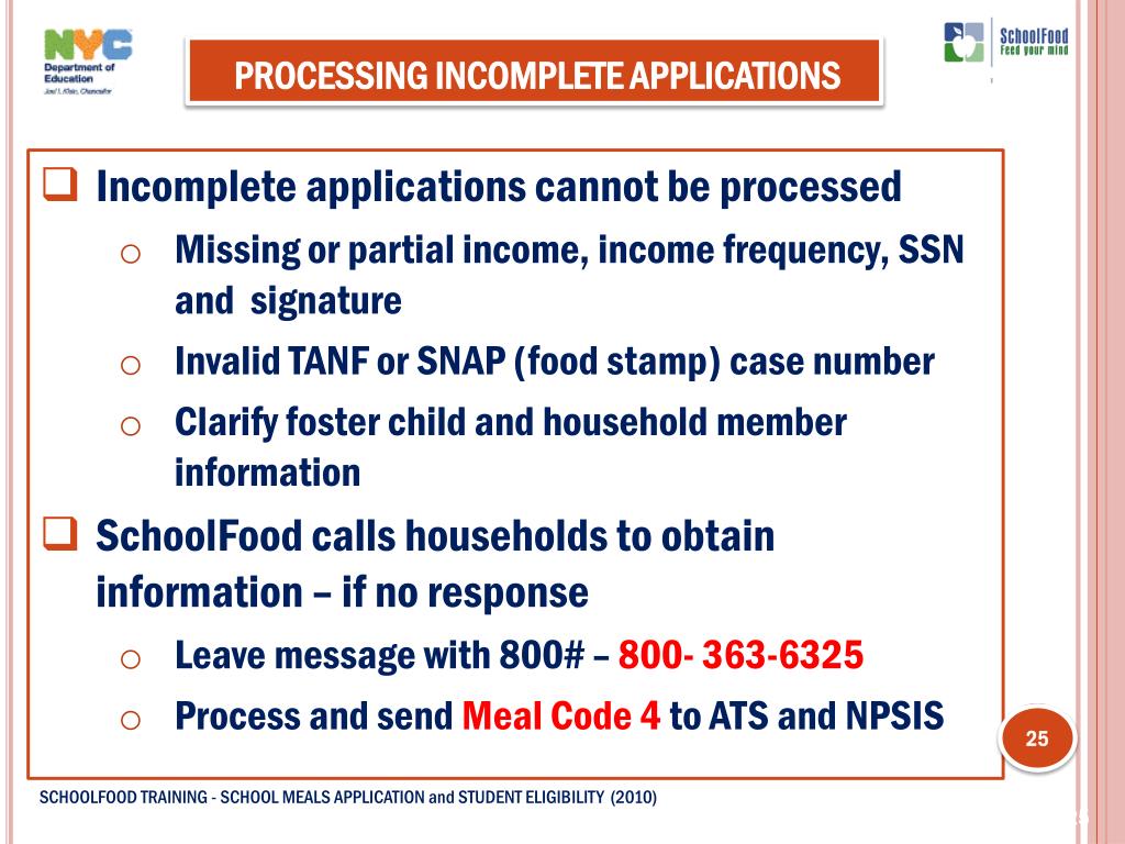 PPT - SchoolFood Training School Meals Application and Student ...