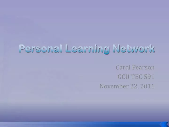 PPT - Personal Learning Network PowerPoint Presentation, free download - ID:2400514