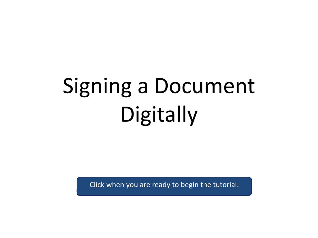 PPT - Digital Document Signing Tutorial: Step-by-Step Guide PowerPoint ...