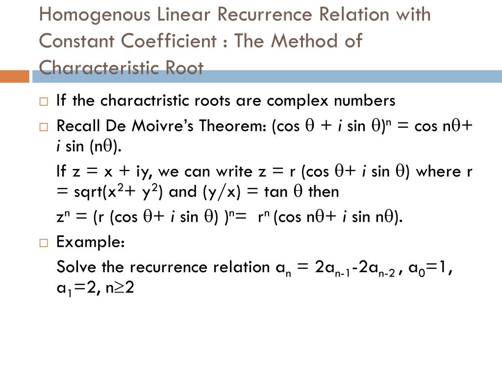 Ppt Chapter Two Recurrence Relation Powerpoint Presentation Free