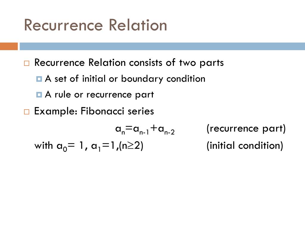 Ppt Chapter Two Recurrence Relation Powerpoint Presentation Free