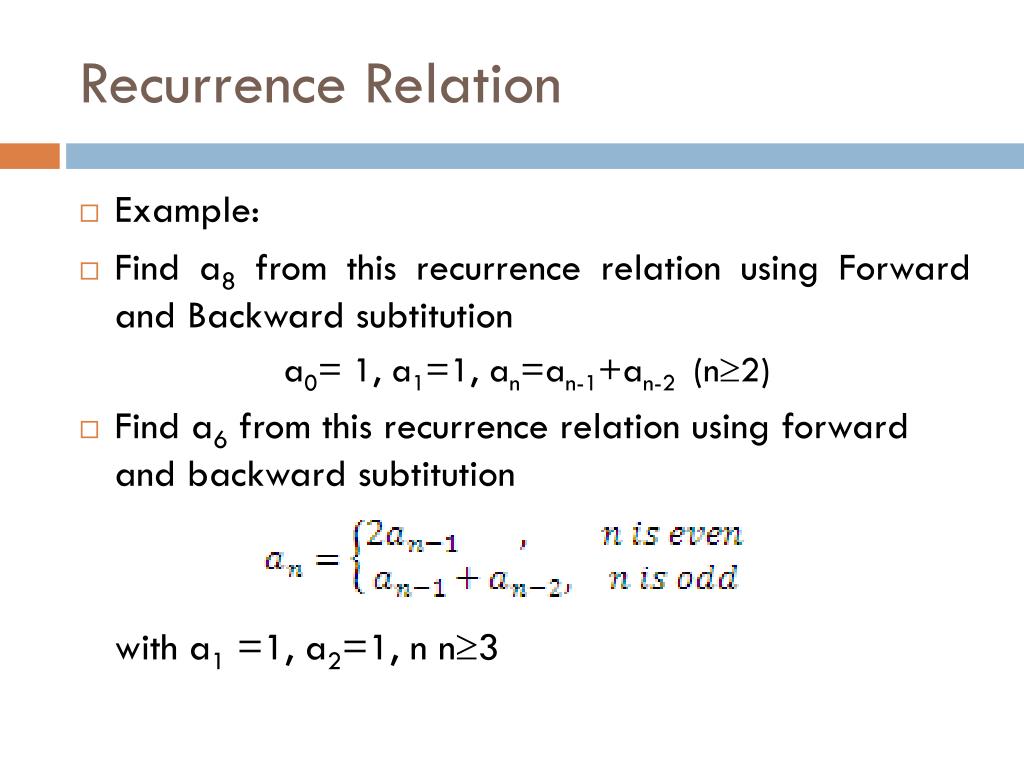 Ppt Chapter Two Recurrence Relation Powerpoint Presentation Free