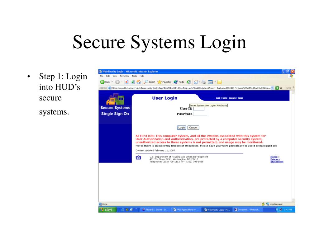 PPT - HUD Secure Systems Inspection Review Process PowerPoint ...