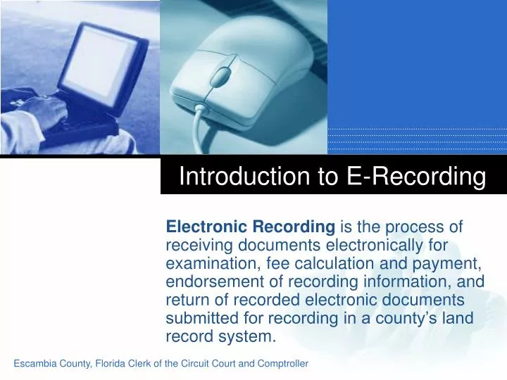 PPT - Introduction to E-Recording PowerPoint Presentation, free ...