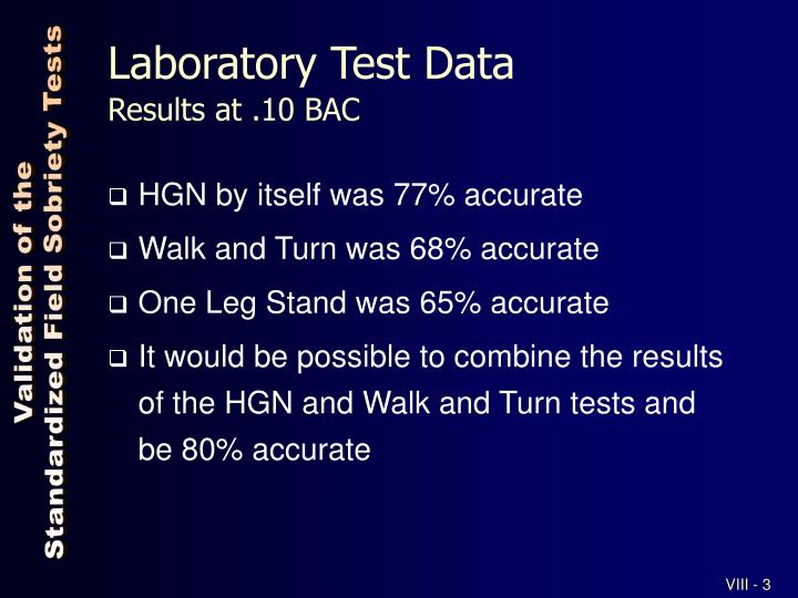 PPT - NHTSA Standardized Field Sobriety Test (SFST) Interpretation ...
