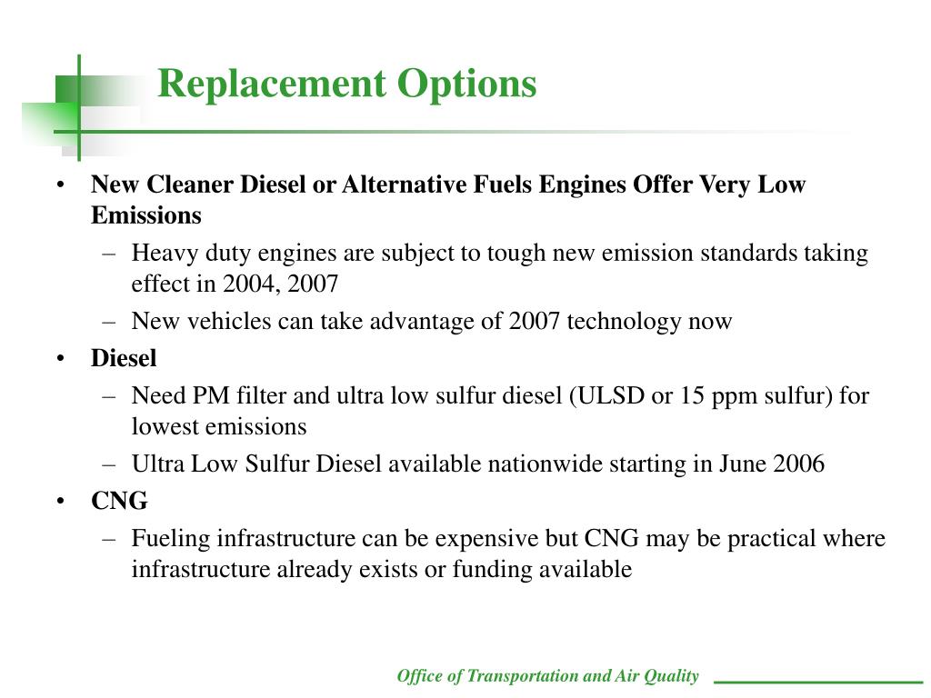 PPT - National Clean Diesel Campaign : Cleaner Engines for Cleaner ...