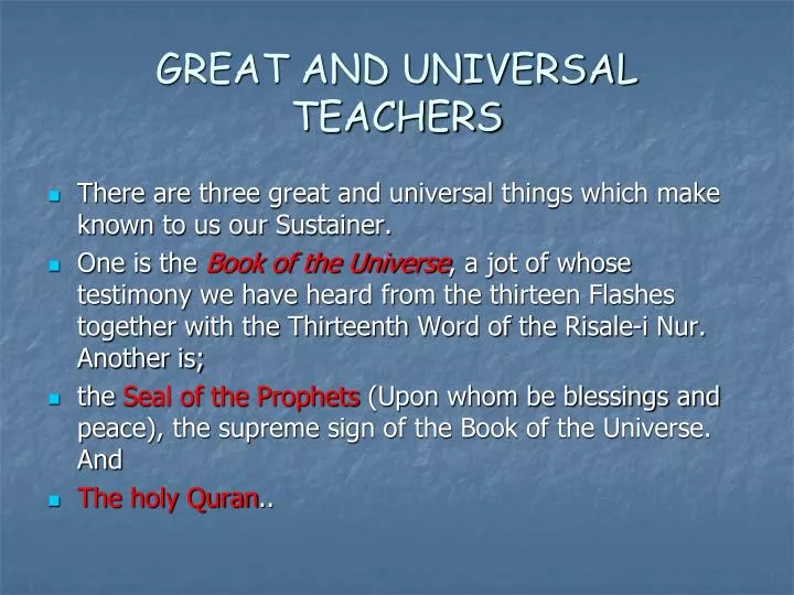 PPT - GREAT AND UNIVERSAL TEACHERS PowerPoint Presentation, free ...