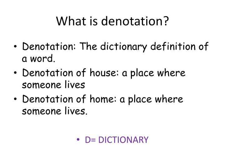 PPT - Connotation and Denotation PowerPoint Presentation - ID:2402971