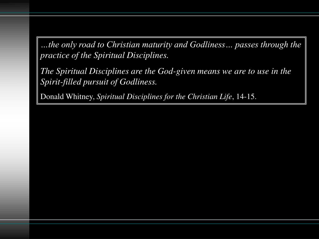 PPT - Spiritual Life & Disciplines PowerPoint Presentation, free ...