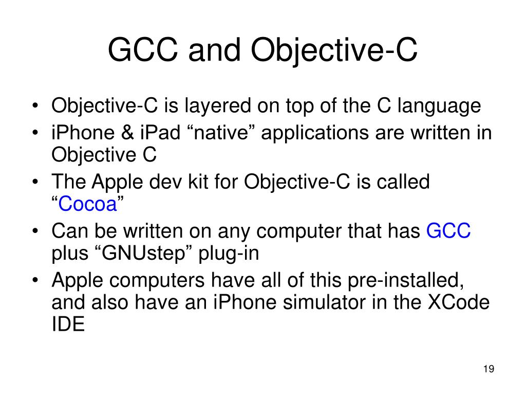 Ppt Introduction To Objective C Programming Level Beginner Lecture 1 Powerpoint