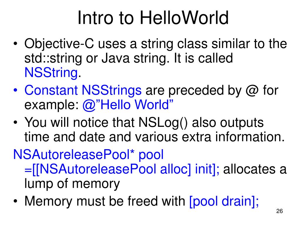Ppt Introduction To Objective C Programming Level Beginner Lecture 1 Powerpoint 0973